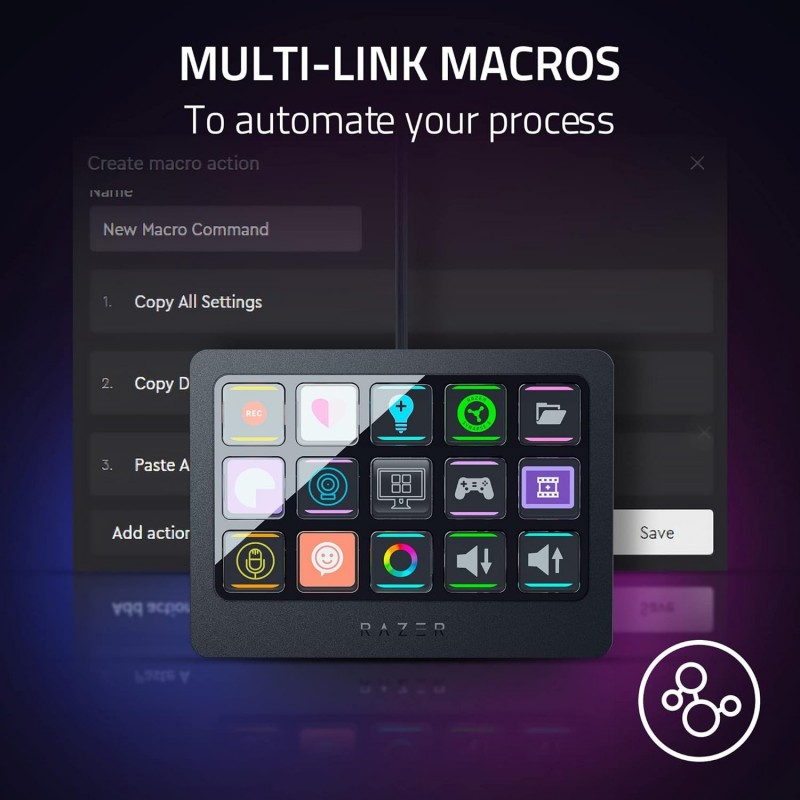 Razer Stream Controller X - 15 botones Switchblade