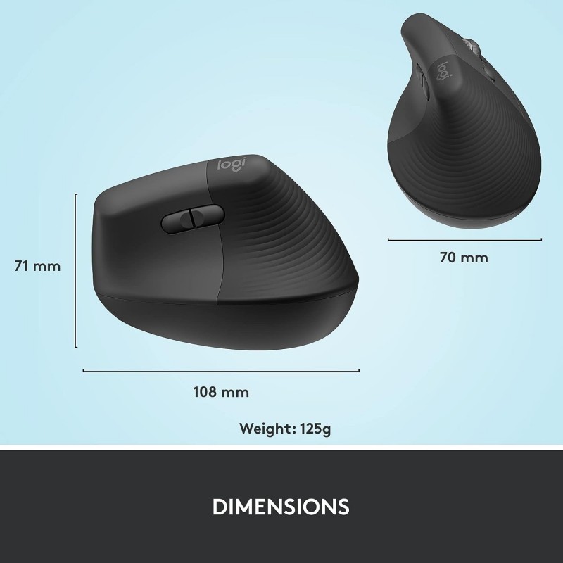 Logitech Lift Vertical Ergonomico Wireless