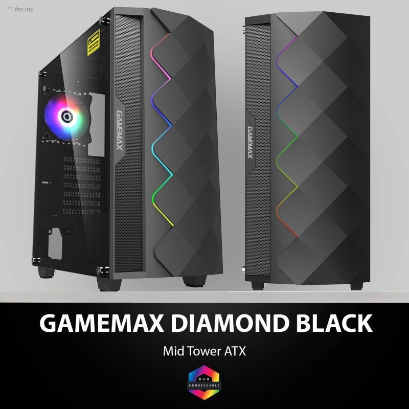 GABINETE GAMEMAX Diamond COC Black