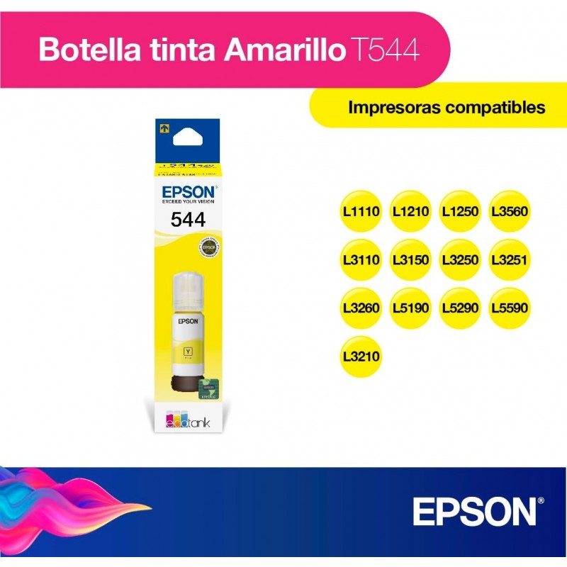 Epson Original EcoTank T544 Amarillo Ink Bottle