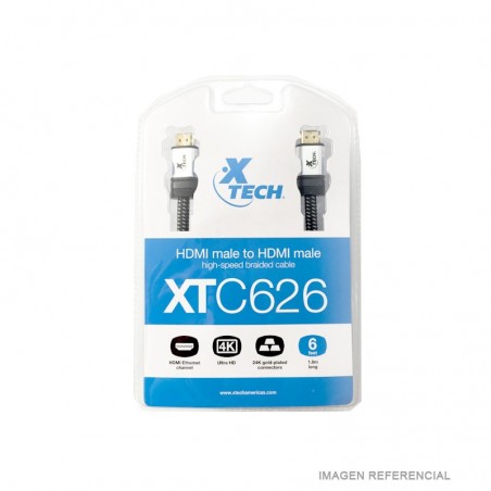 Cable HDMI Xtech, Largo 1.8 Metros V2.0