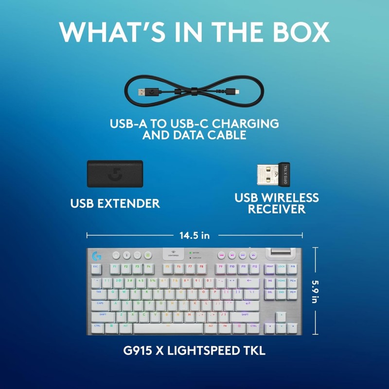 Logitech G 915 X Lightspeed TKL blanco
