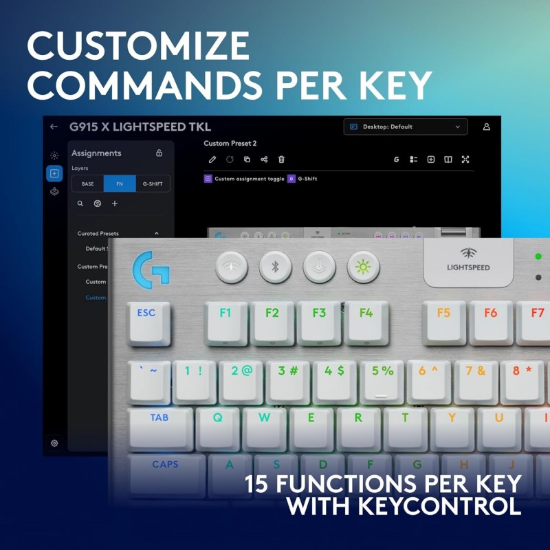 Logitech G 915 X Lightspeed TKL blanco