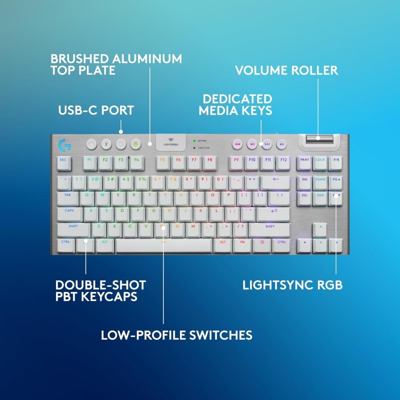 Logitech G 915 X Lightspeed TKL blanco