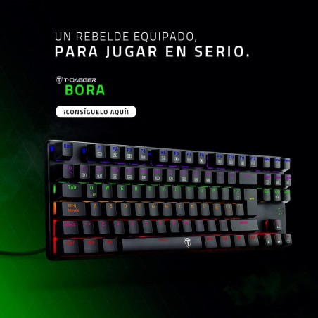 T-DAGGER TGK313 BORA Black RGB (RED, ESPAÑOL)